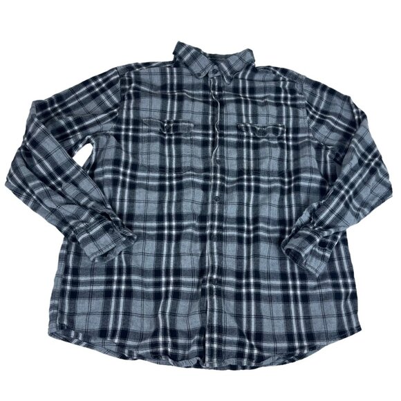 George | Shirts | G George Plaid Flannel Button Up Shirt Mens Xl 4648 ...